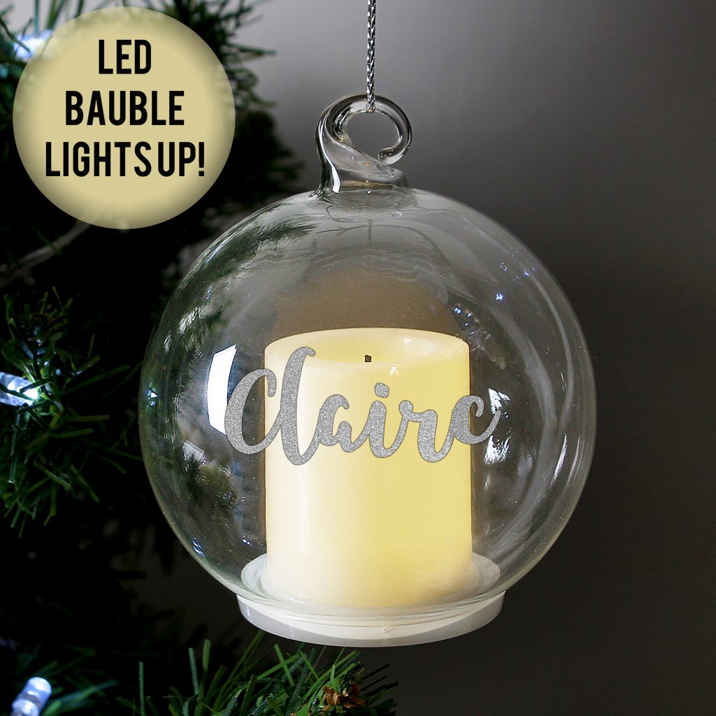 Personalised Christmas LED Candle Bauble - Mypersonalisedchristmas